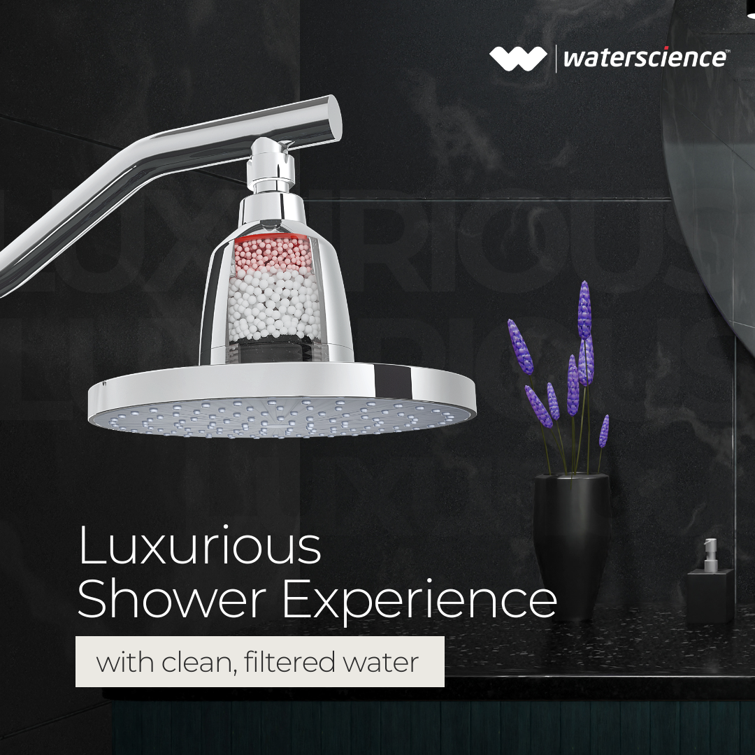 Rain Shower Filter - Chrome with Arm CLEO-SFR-923 - 8'' – WaterScience