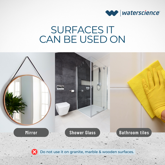 Hardwater Stain Remover Spray for Glass, Mirrors & Tiles – WaterScience