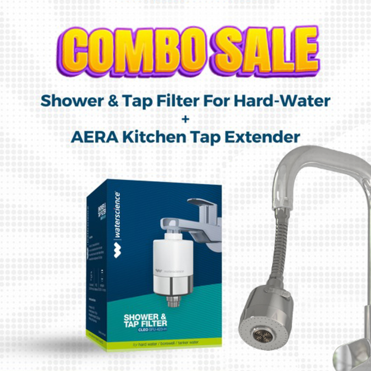 COMBO: CLEO Shower & Tap Filter + AERA Kitchen Tap Extender – WaterScience